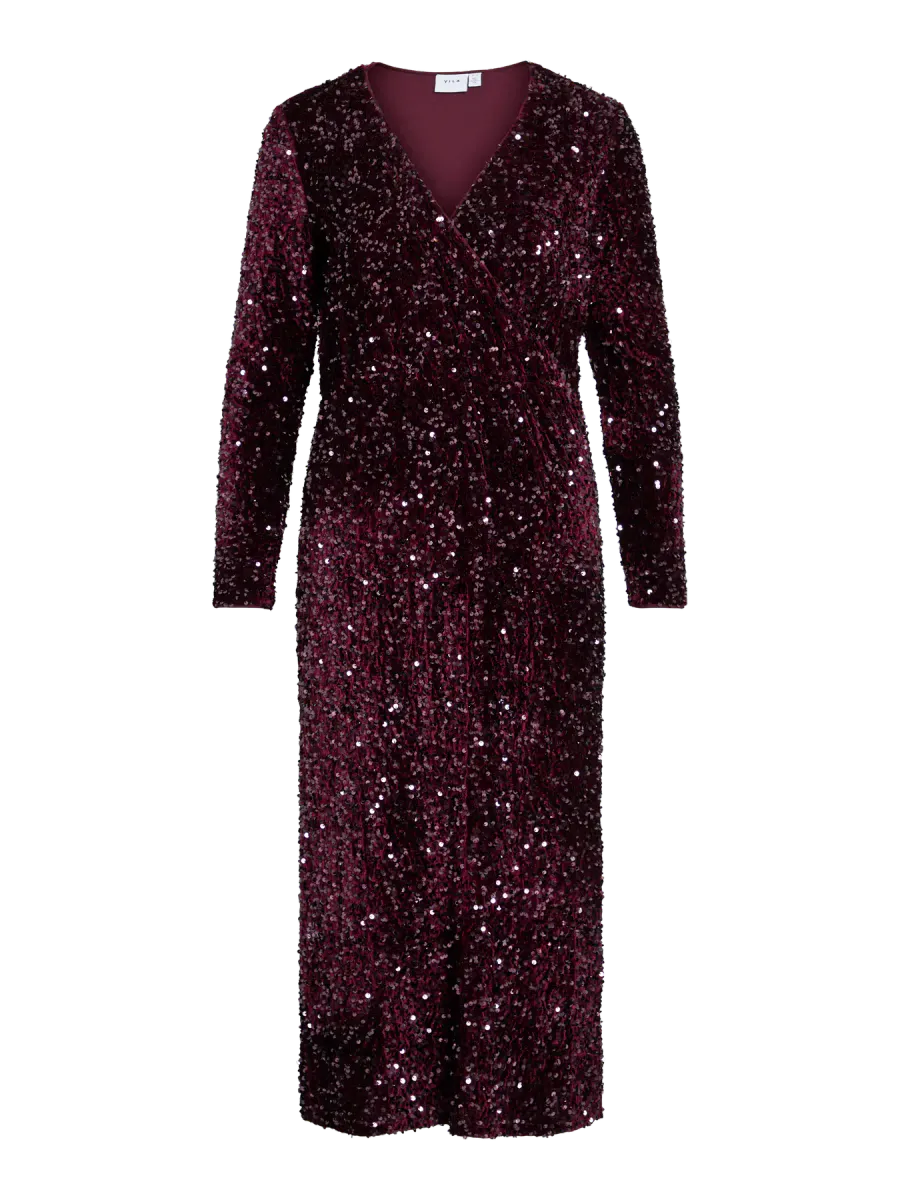 FAITH PALJETT KJOLE LANG - PLOMME - SOFIES VILLA